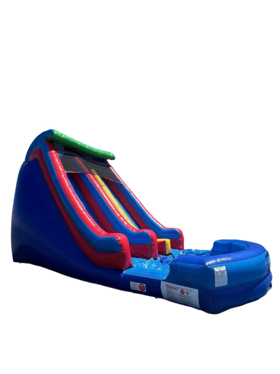 19 Foot Double Splash Inflatable Water Slide - Happy Jump