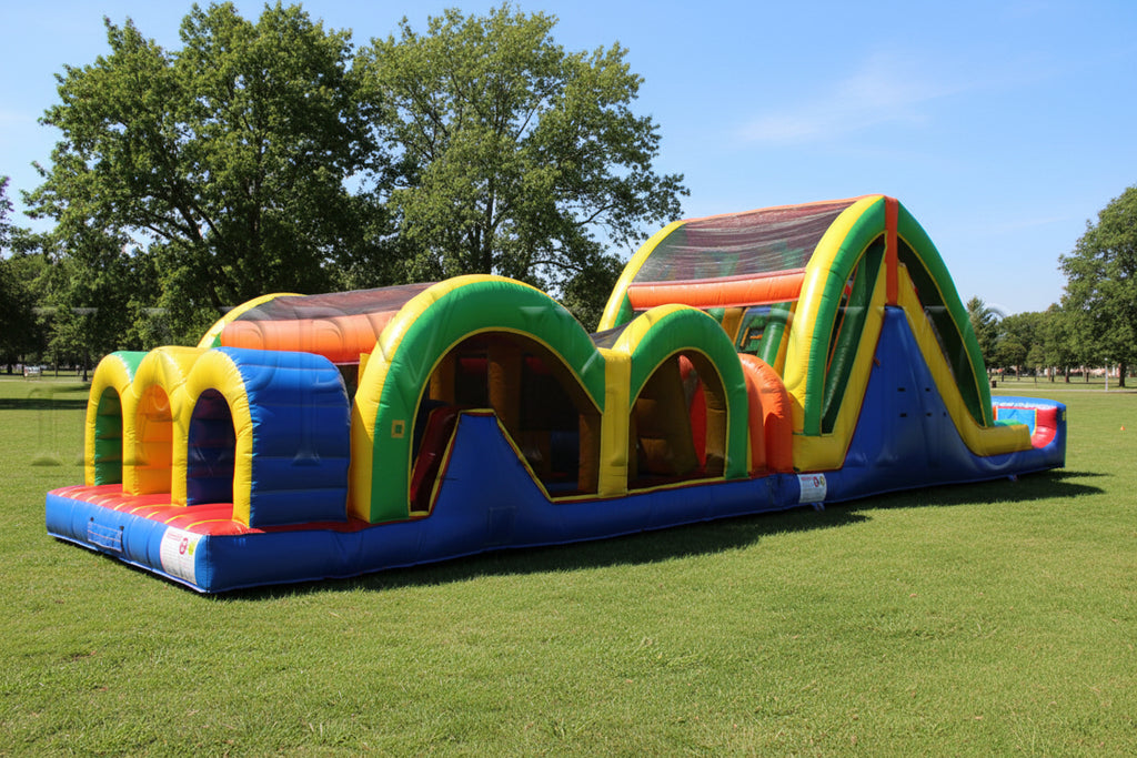 [3-Lane Mega Thrill] | Commercial Inflatable Obstacle Course - Happy ...