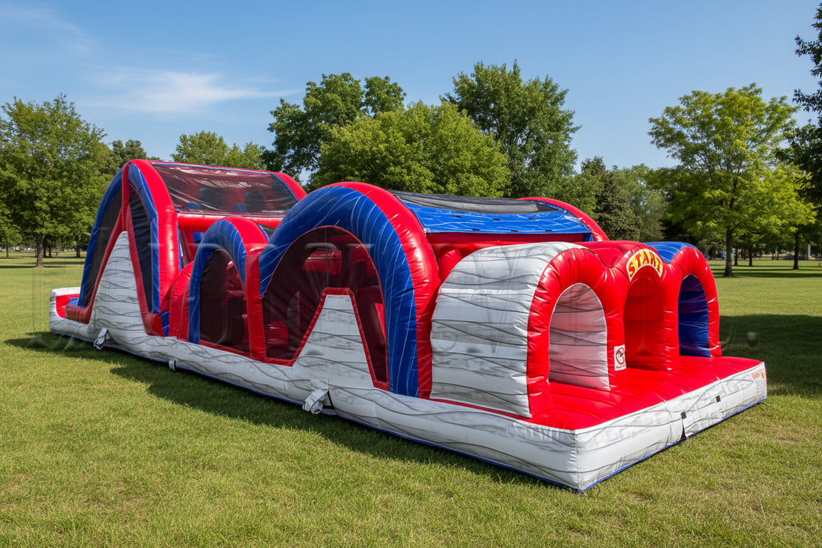 3 Lane Mega Thrill Marble | Commercial Inflatable Obstacle Course ...